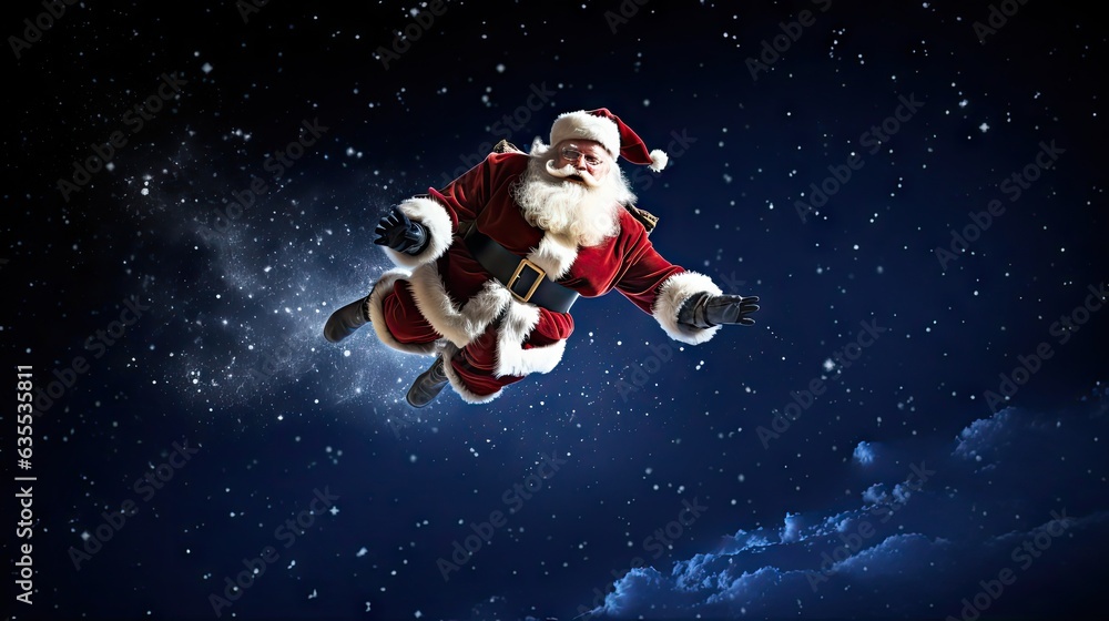 Santa claus in a sleigh ready to deliver presents created with ...