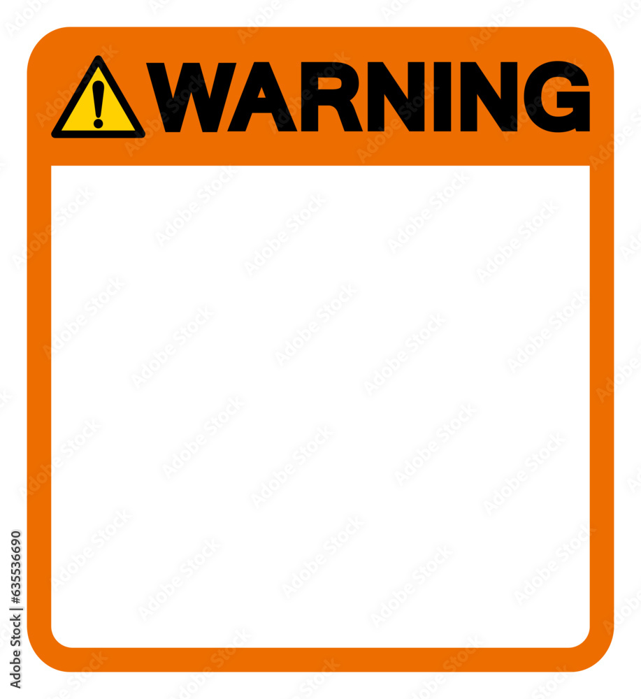 Vetor de Background Warning Blank Symbol Sign,Vector Illustration ...