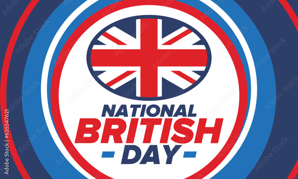 National British Day. Happy holiday, celebrated annual. Great Britain ...