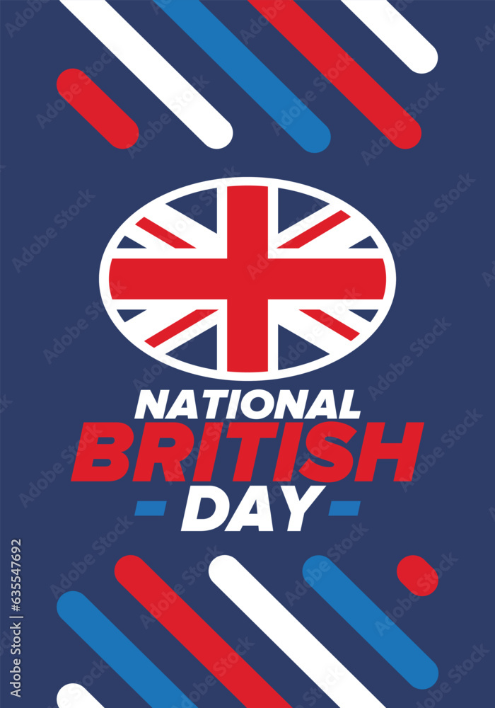 National British Day. Happy holiday, celebrated annual. Great Britain ...