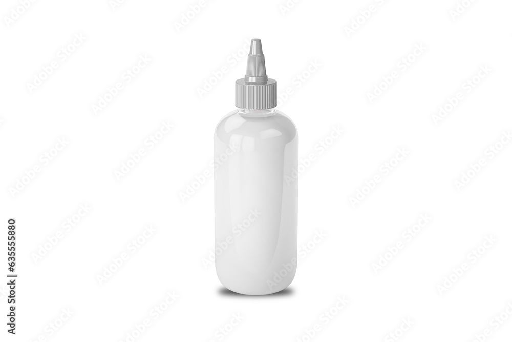 Dye hair color tube mockup. Hair paint bottle mockup. Realistic glossy ...