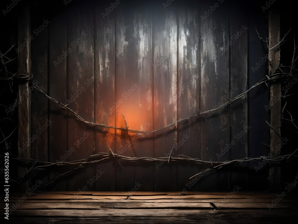 Horror background with grunge texture with black shadows and glow ...