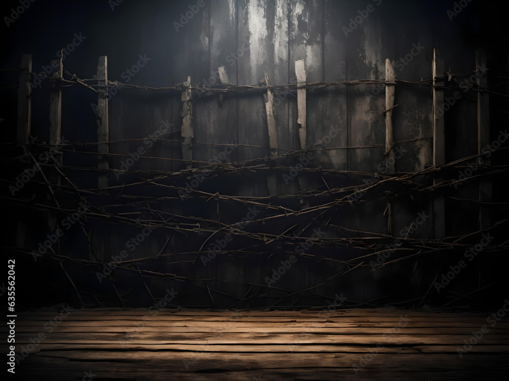 Horror background with grunge texture with black shadows and glow ...