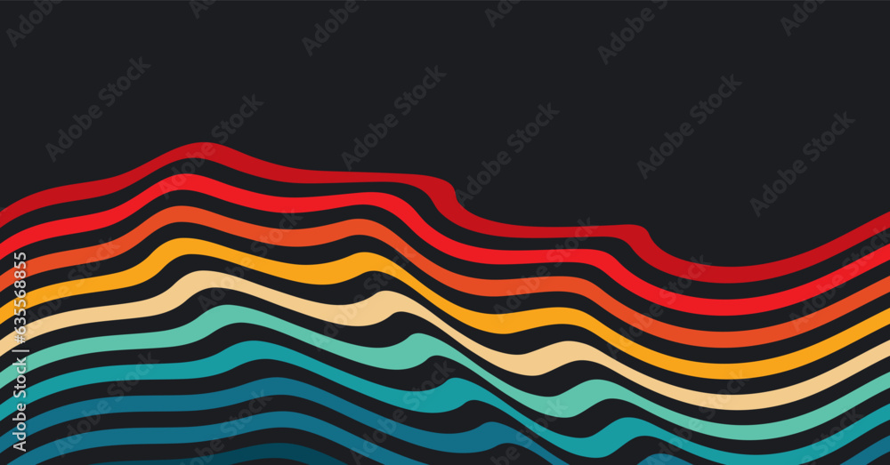 Chevron shapes retro colors stripes background. stripe wavy background ...