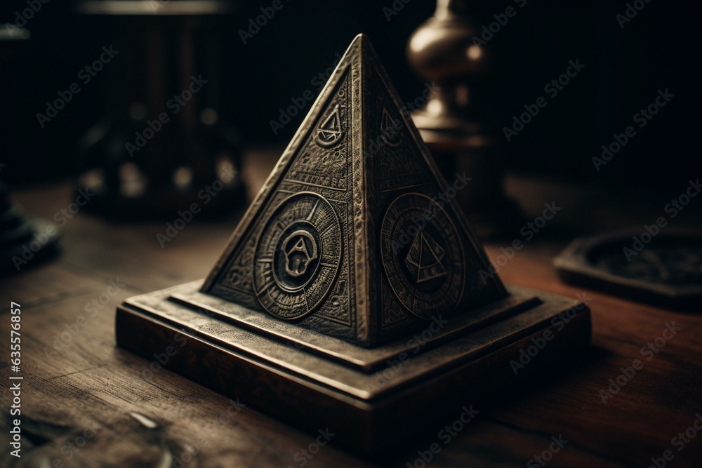 Symbol of Illuminati and Freemasonry with masonic square, all-seeing ...