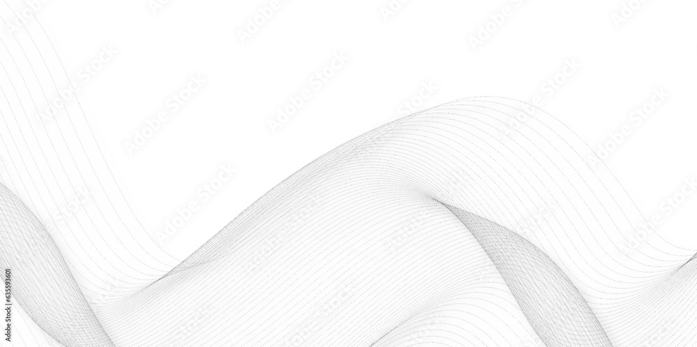 Abstract Grey, white wave line transparent background. Wave modern ...