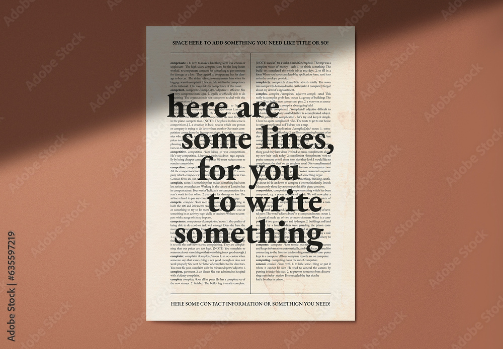 Press Poster A3 Template Stock Template | Adobe Stock