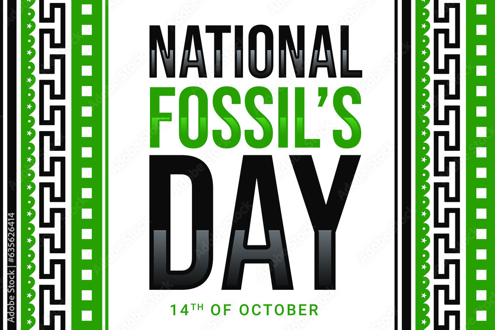 Celebrating International Fossil Day Wallpaper with modern border ...