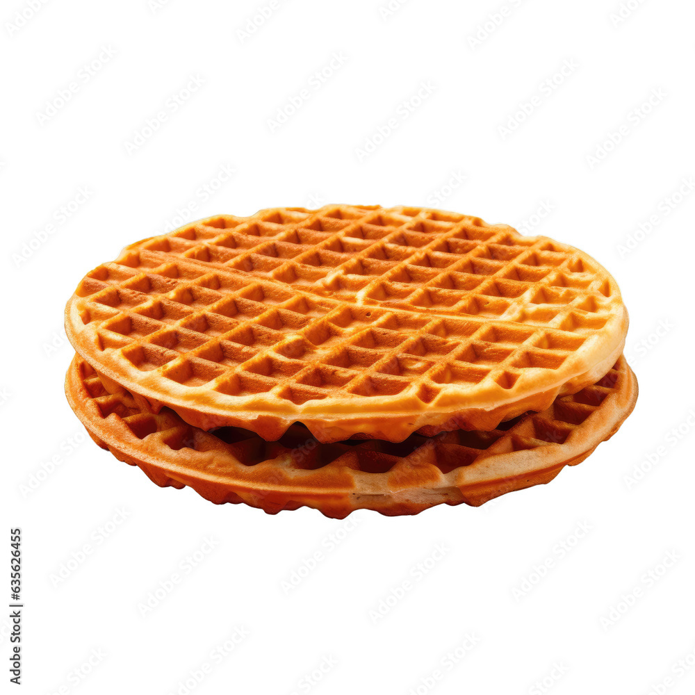 Stroopwafel a Dutch waffle alone on transparent background Stock ...