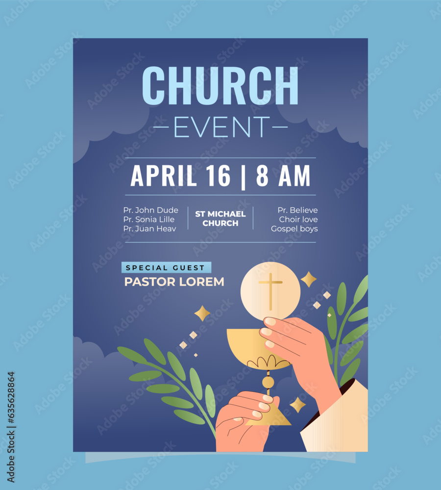 Christian church conference flyer design template, Christian Event ...