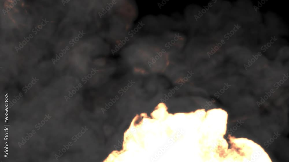Fiery transitions burning fuel on a transparent background. Fire, flame ...