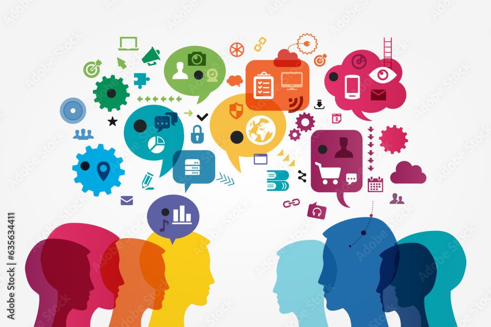 échange d'idées Stock Vector | Adobe Stock