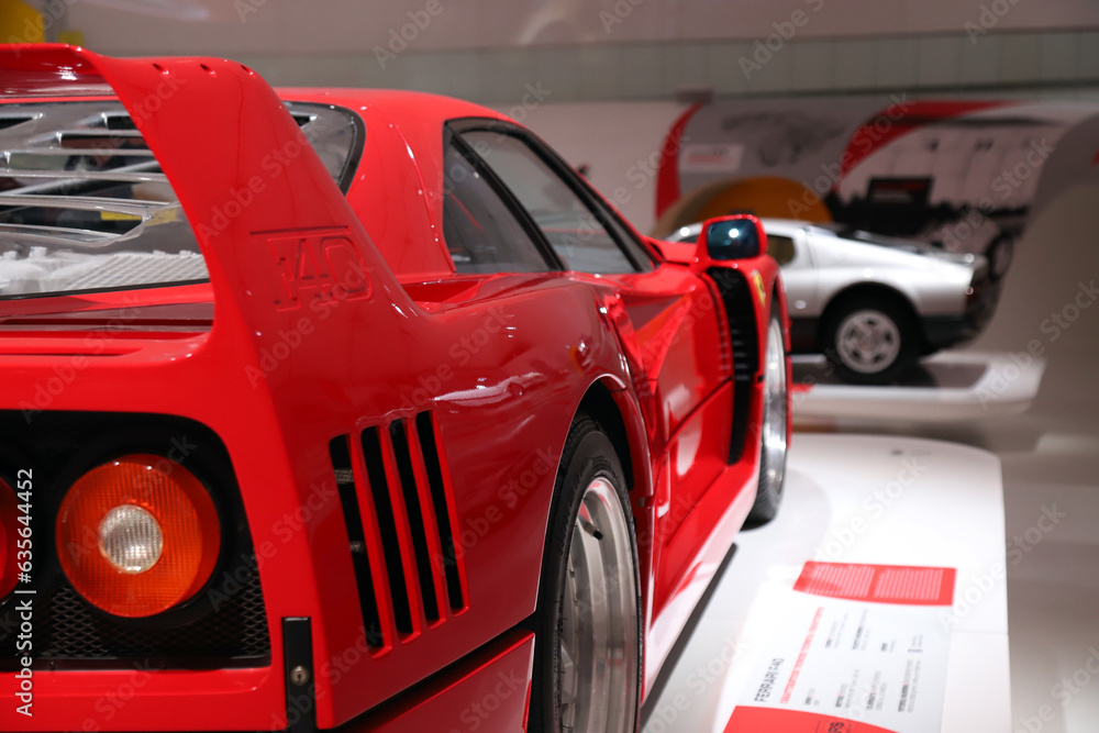 Modena, June 16 2023, MEF Museum Enzo Ferrari, original Ferrari F40 ...
