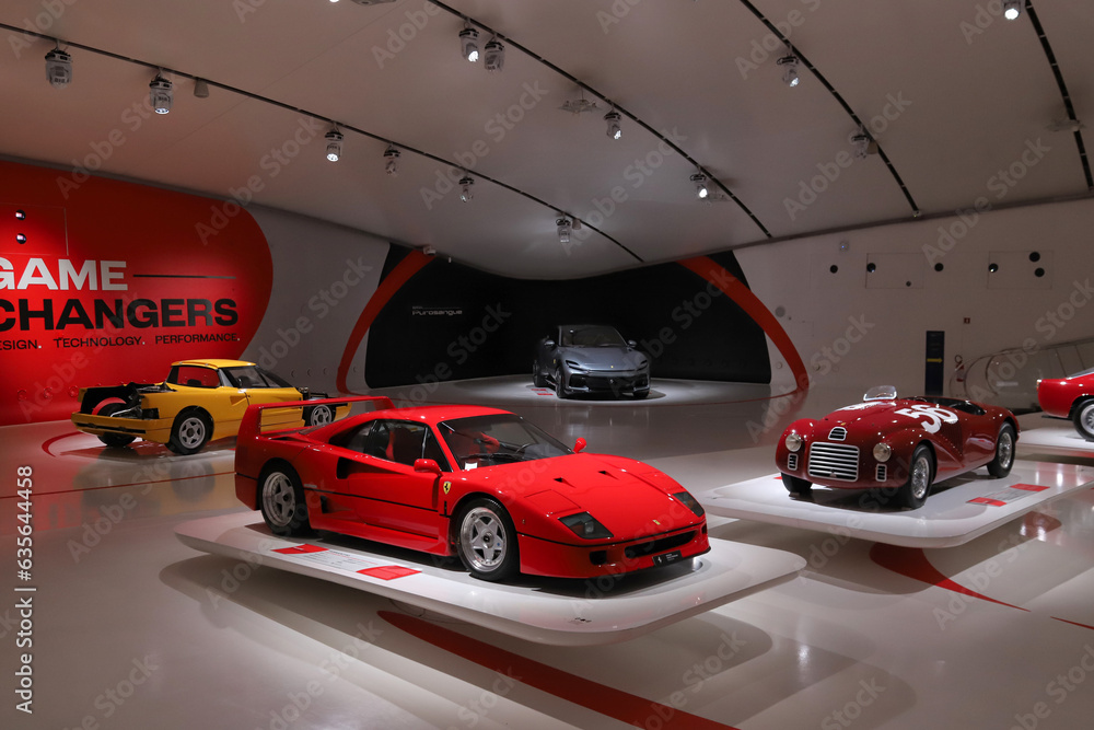Modena, June 16 2023, MEF Museum Enzo Ferrari, original Ferrari F40 ...