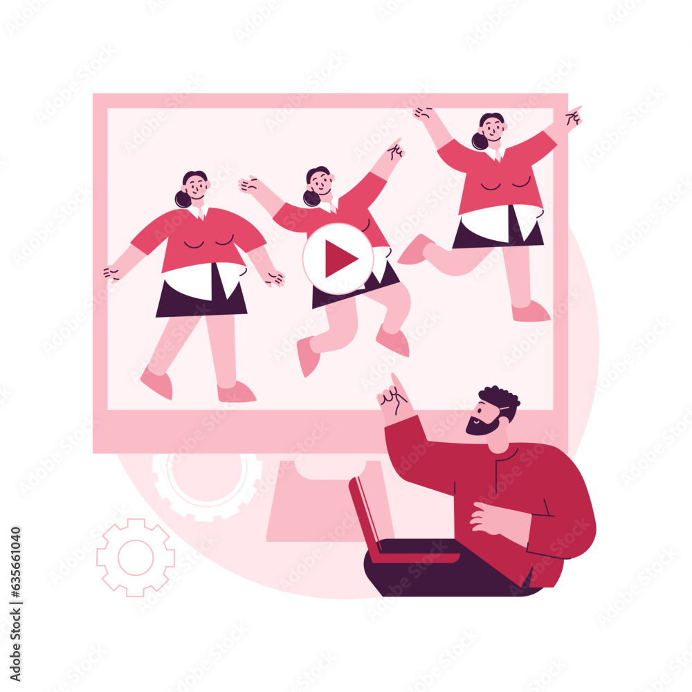 Computer animation abstract concept vector illustration. Animation ...