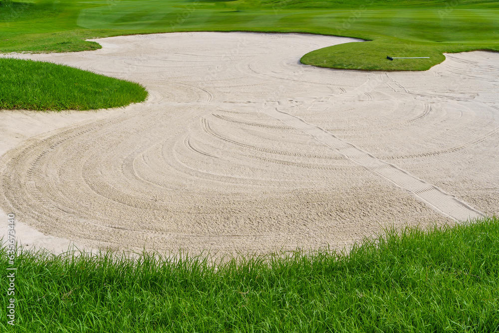 Golf course sand pit bunker aesthetic background,Used as obstacles for ...