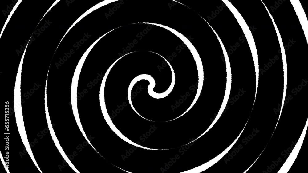 4K Twirl animated rotating spiral background. Overthinking mind twists ...
