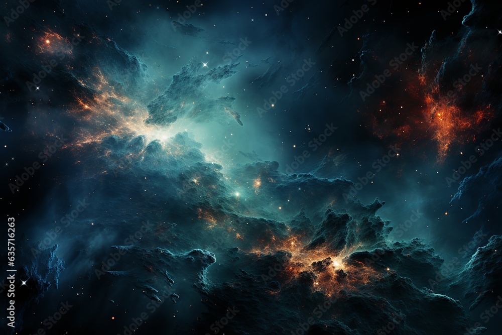 Celestial Nova Infusion Texture in Cosmic Blues, Space Style. Created ...