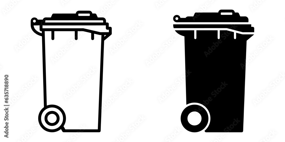 ofvs447 OutlineFilledVectorSign ofvs - garbage can vector icon ...