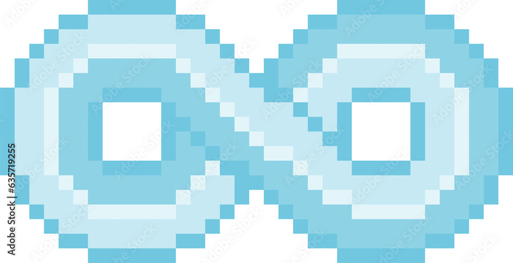 Infinity symbol pixel art vector Stock Vector | Adobe Stock
