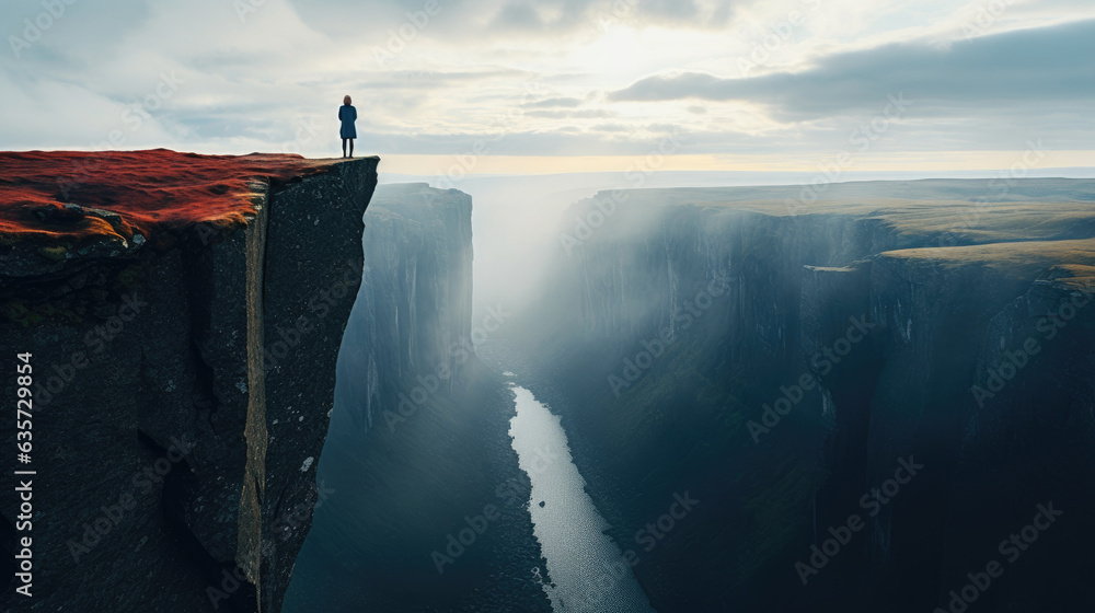 Sometimes all you need is a different perspective. Person standing at ...