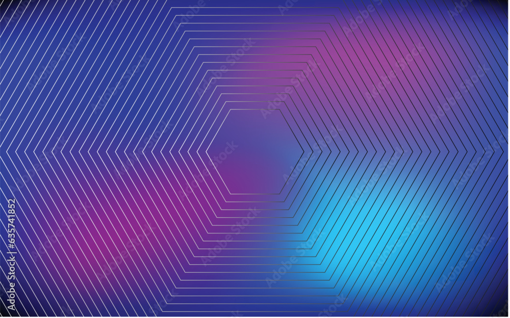 Abstract neon light effect on a polygon pattern line art, modern day ...