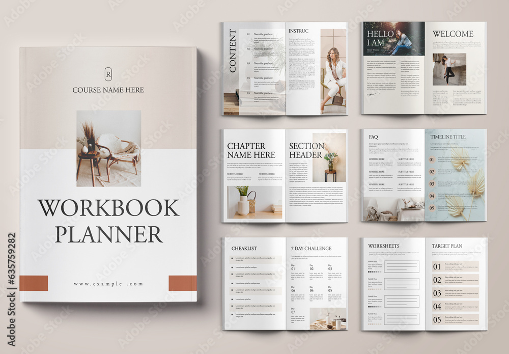 Workbook Layout Stock Template | Adobe Stock