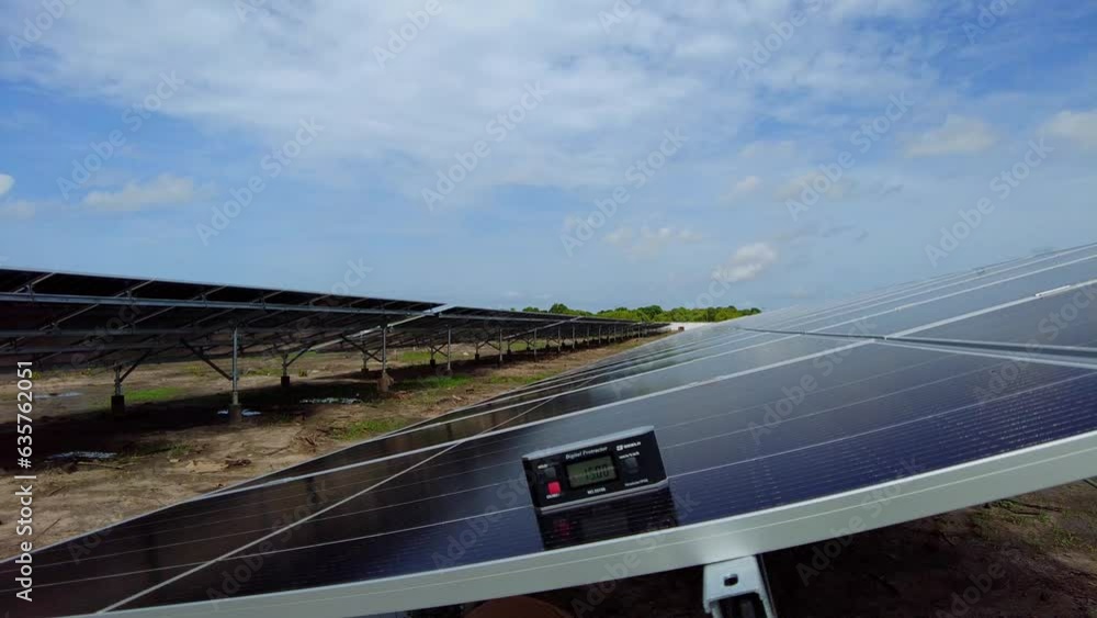 Static shot showing digital protractor with tilt angle measurement ...