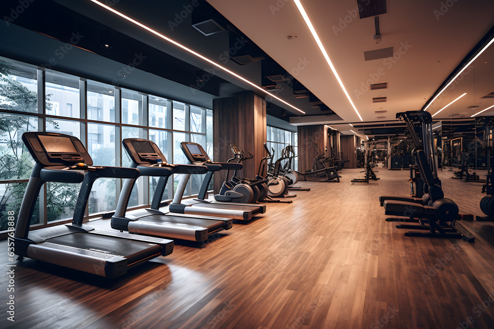 Well-Equipped Gym. Clean and Modern Fitness Center with State-of-the ...