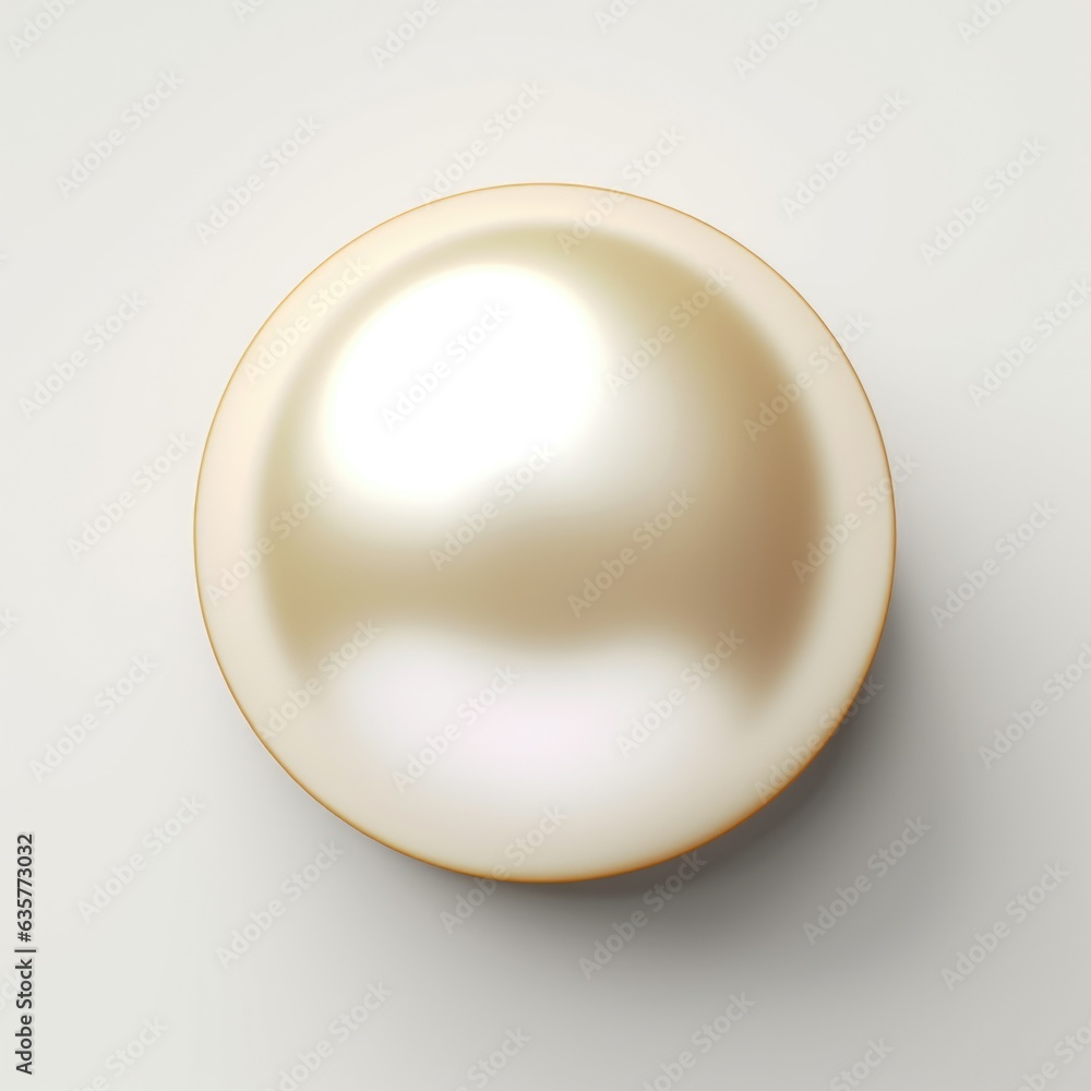 pure white pearl with a light background, in the style of rounded ...