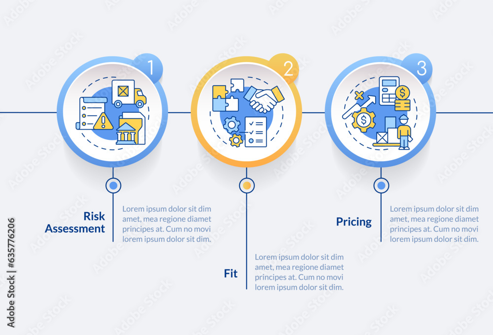 2D vendor management vector infographics template with thin linear ...