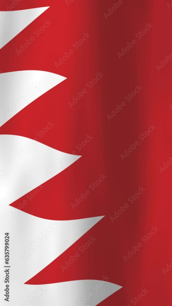Waving Flag of Bahrain, Vertical Video, 4K Animated Background ...