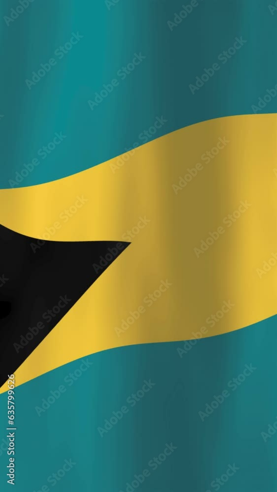 Waving Flag of Bahamas, Vertical Video, 4K Animated Background ...