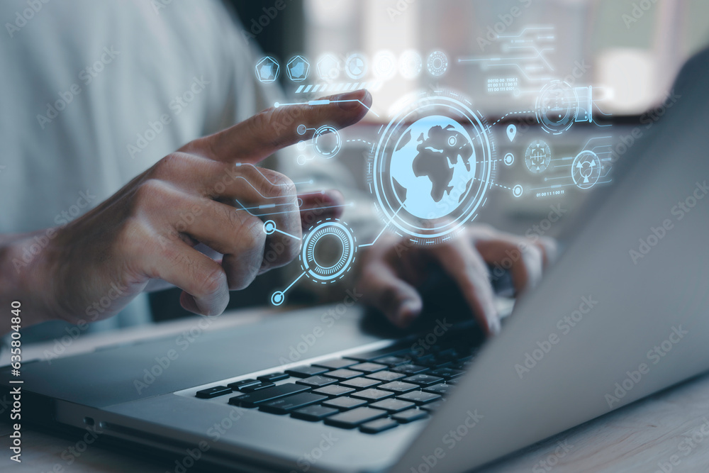 DevOps concept, software development, IT operations, agile programming ...