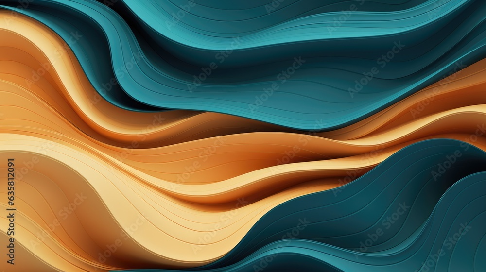3D horizontal wavy texture background. Carved abstract realistic ...