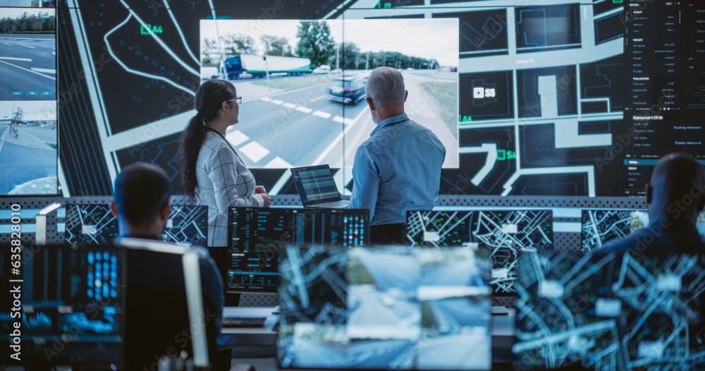 Diverse Team of Specialists Analyze Surveillance Feeds, Monitor Targets ...