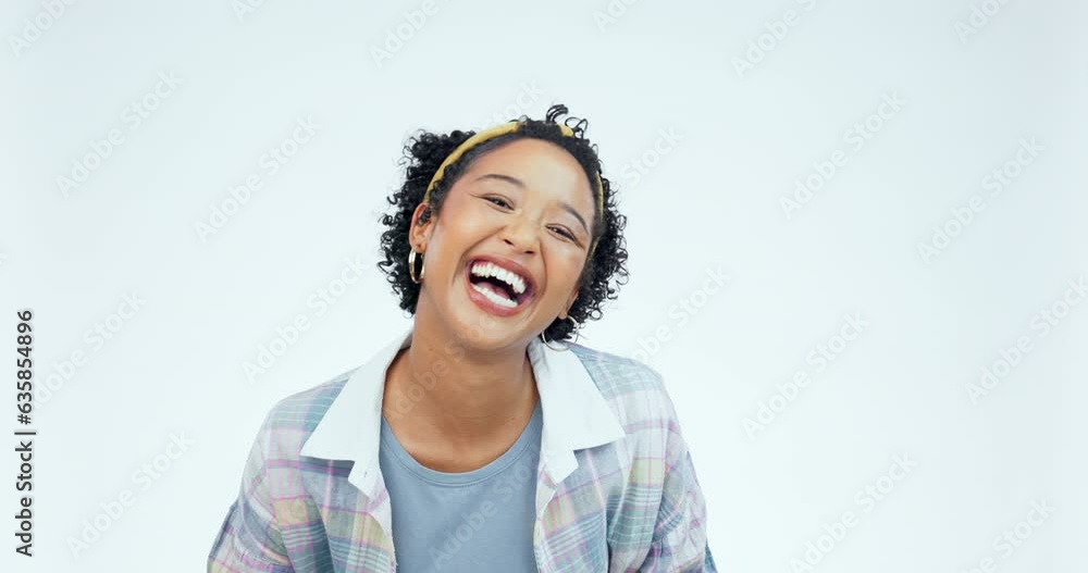 Cleaning, shoot and chemical with face of woman in studio for ...