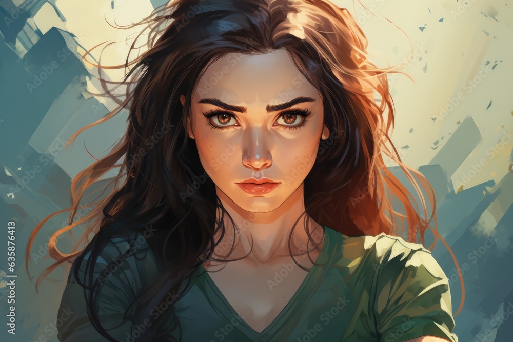 Defiant Stance Show the model with crossed arms - colorfull graphic ...