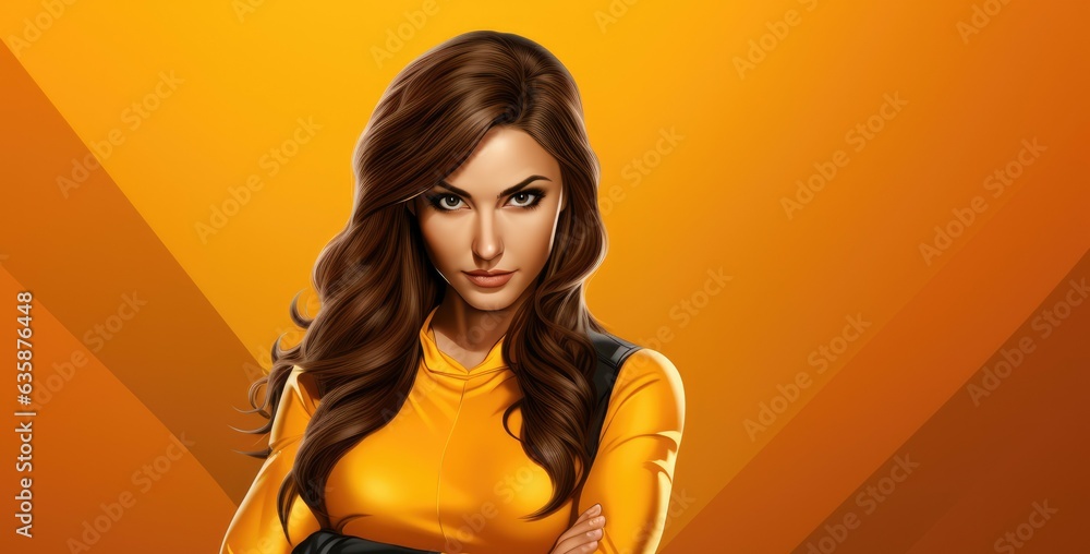 Determined Stance - colorfull graphic novel illustration in comic style ...