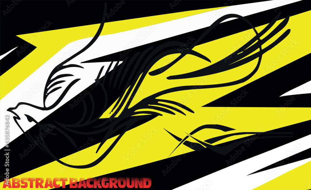 Abstract graphic line racing background kit vector design for vehicle ...