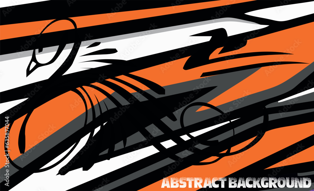 Abstract graphic line racing background kit vector design for vehicle ...
