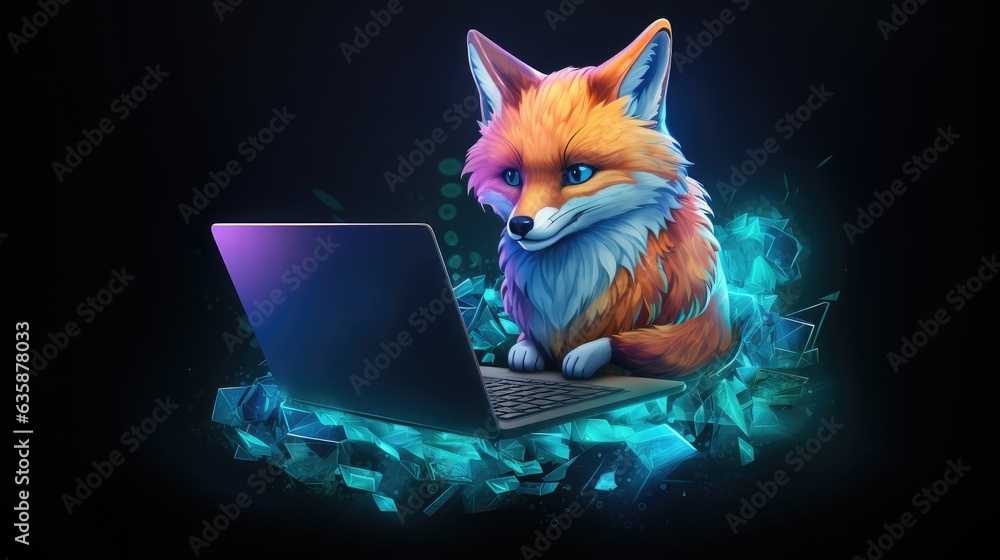 Clever Smart fox, Computer, Poster, Wallpaper, Technology, Laptop ...