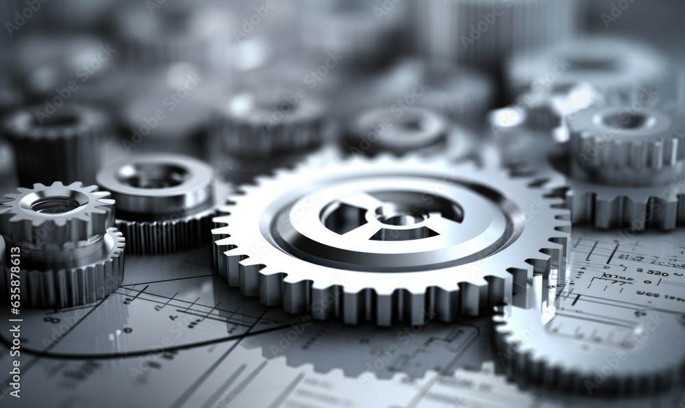 cog wheel in electronic hardware in industrial factory photo, in the ...