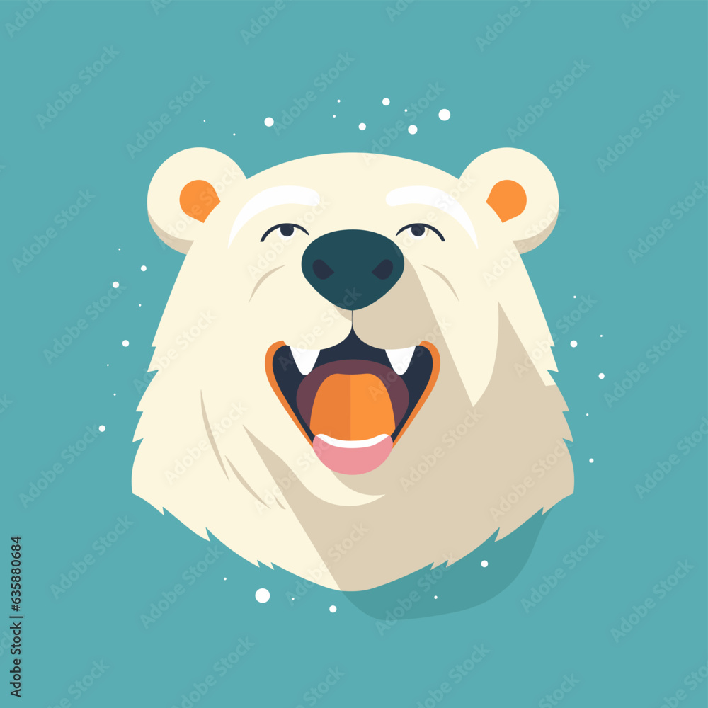 Vector logo cute bear, bear icon, bear sticker Stock Vector | Adobe Stock