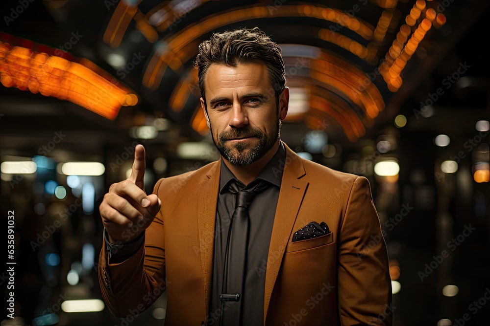 Portray the confidence and professionalism of a businessman with a ...