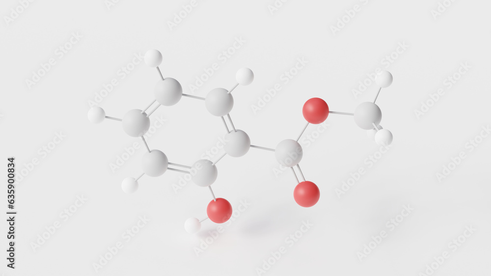 Methyl Salicylate Molecule 3d Molecular Structure Ball And Stick 9639