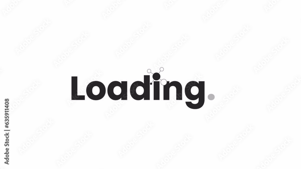 Molecule Physics Black And White Loading Text Animation Organic Chemistry Monochromatic 2d