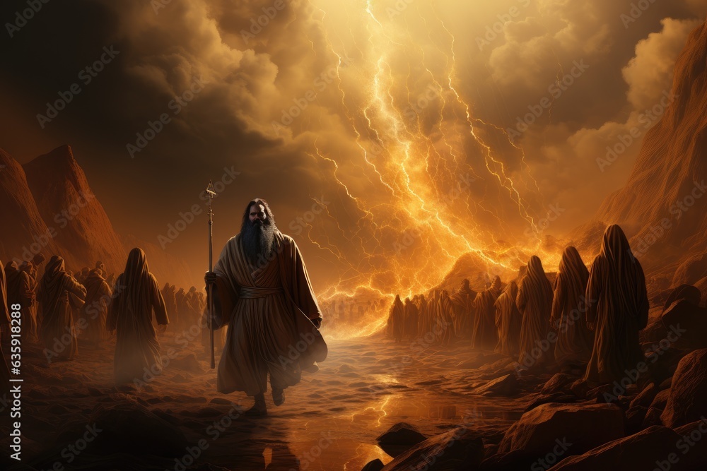 Photo & Art Print Divine Deliverance: Unveiling the Miraculous Exodus ...