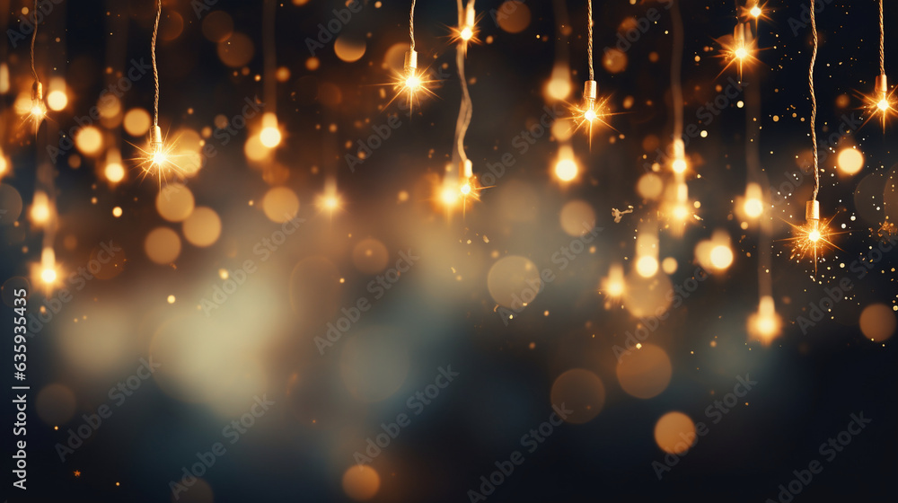 Festive Merry Christmas holiday background banner - Detailed view of a ...