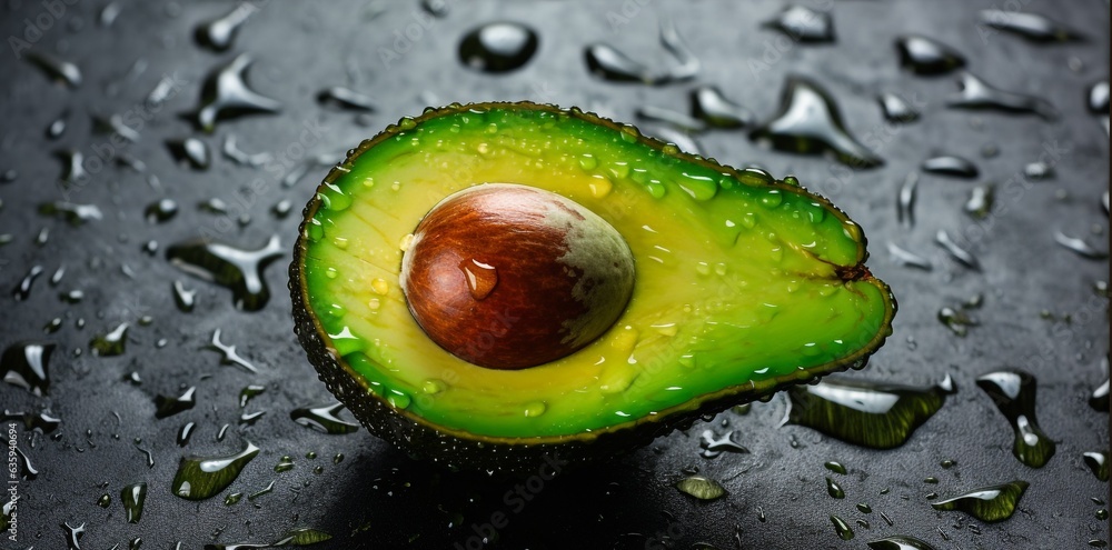 Avocado presentation template and background. Avocados that have been ...